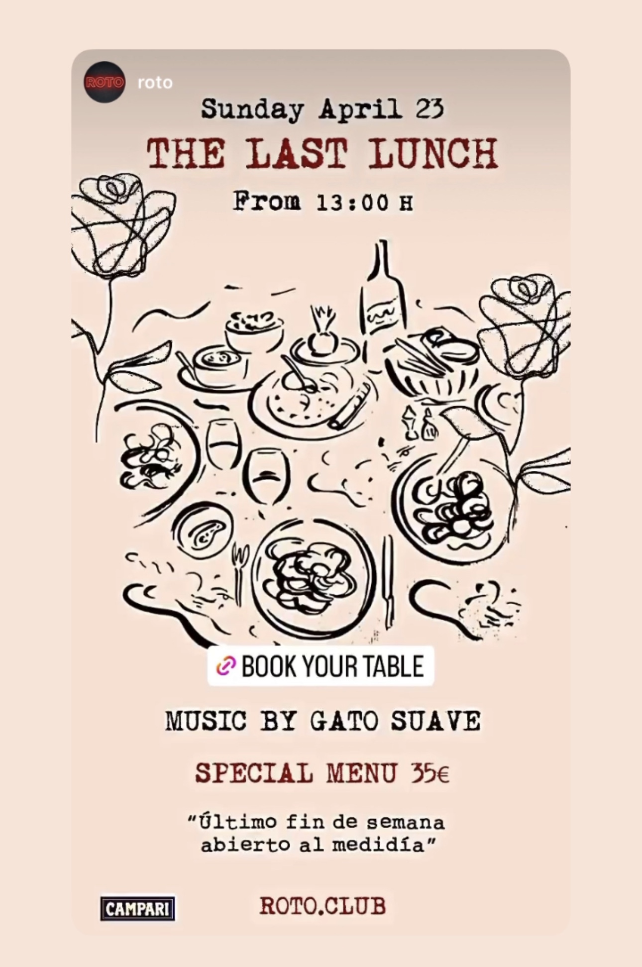 SAN JORGE 2023 EN ROTO IBIZA the last lunch | GATO SUAVE SOUNDSYSTEM IBIZA